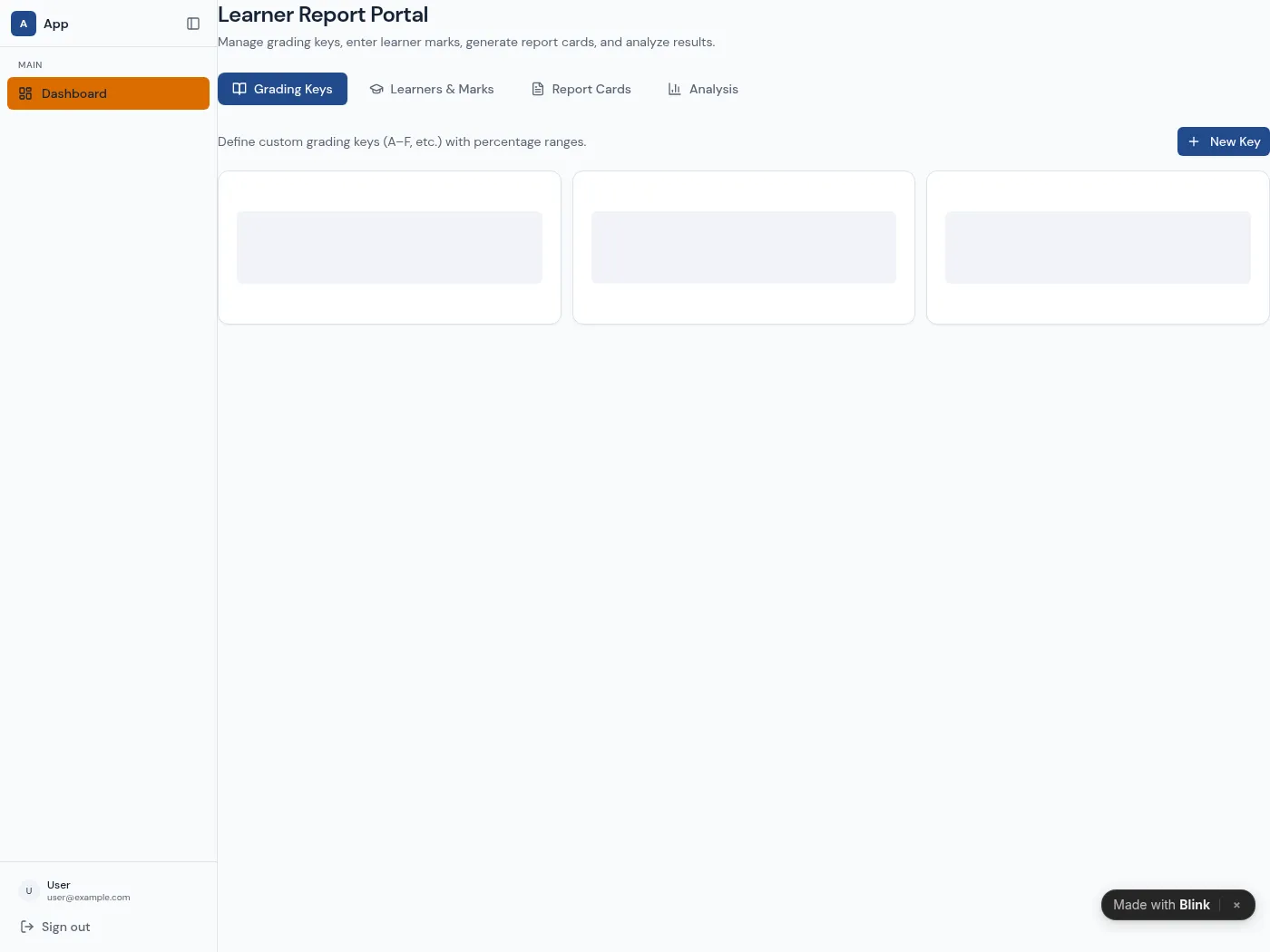 Learner Report Portal