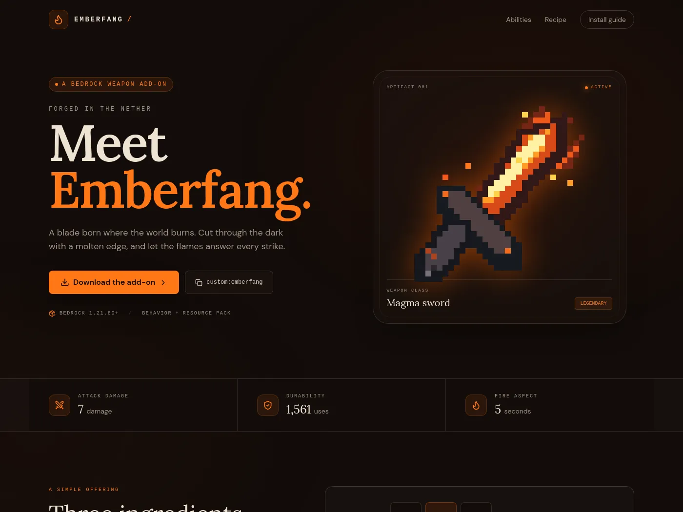 Emberfang Minecraft Mod