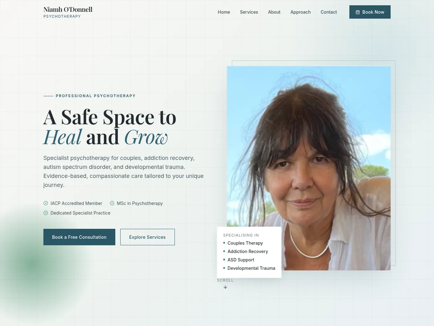 Specialist Therapy Website NIAMH O'ODONNEL