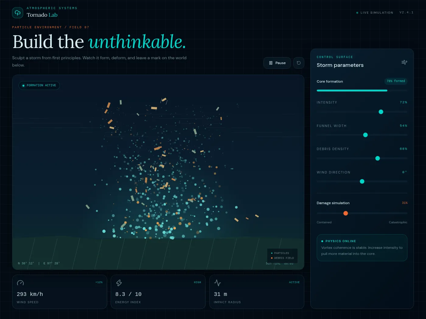 Tornado Particle Creator