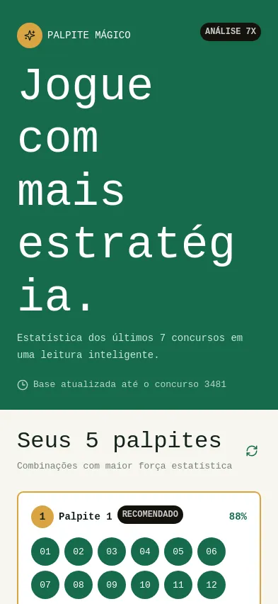 LotoFácil Palpite Mágico
