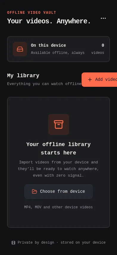 Offline Video Vault