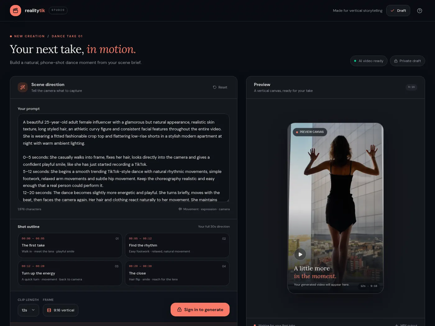 RealityTik Video Generator