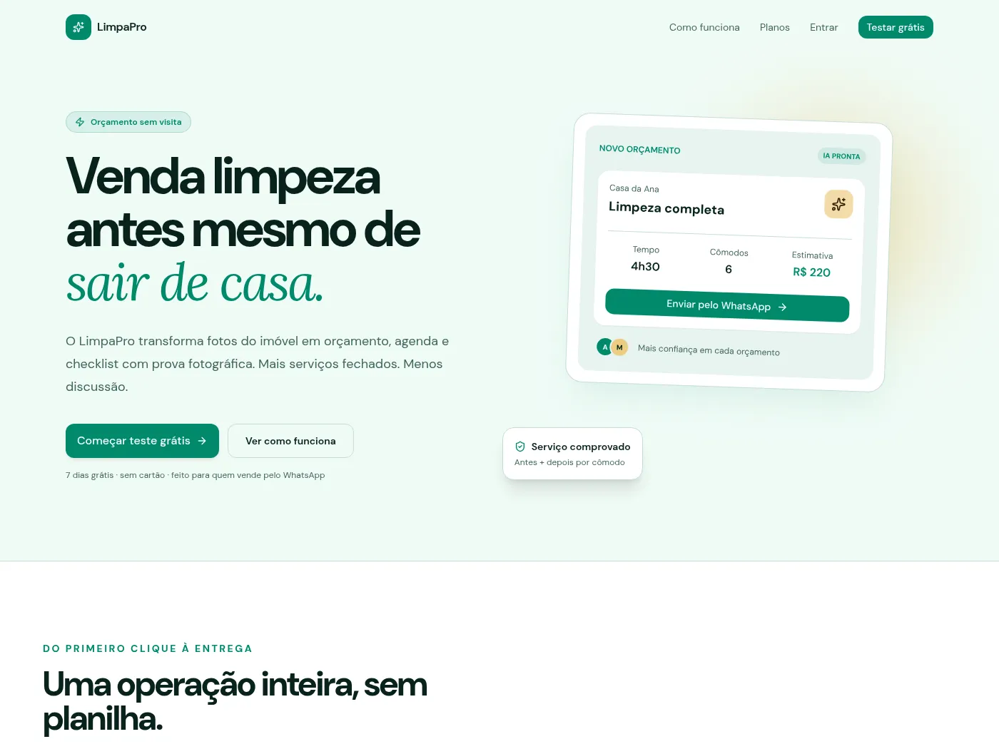LimpaPro Orçamento Inteligente