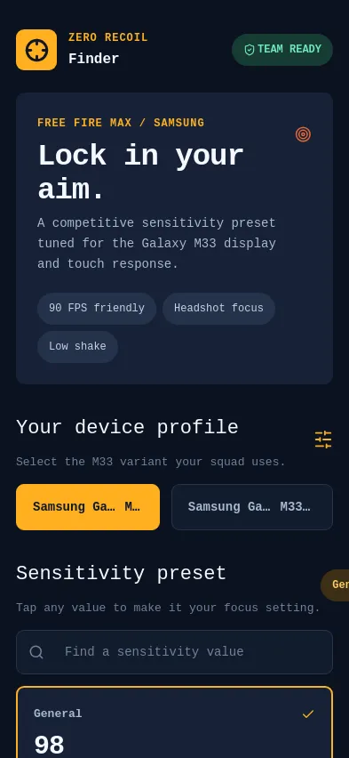 Zero Recoil Finder