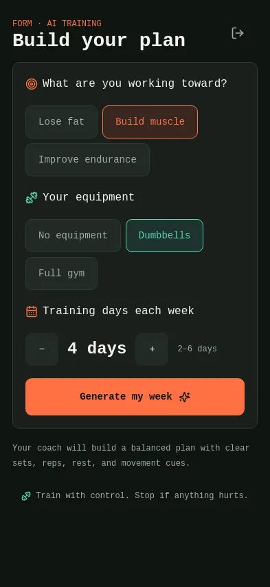 AI Workout Coach