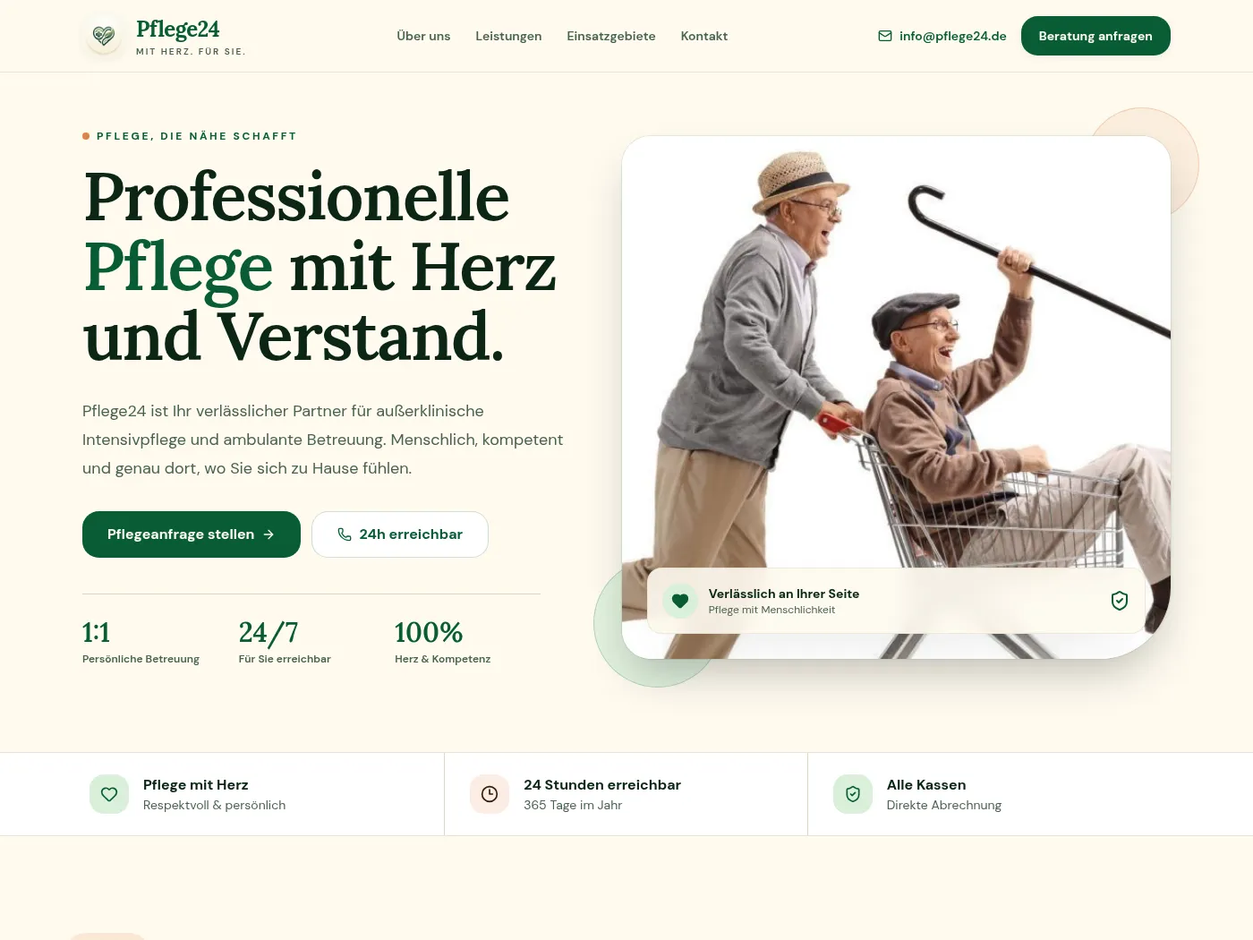 Pflege24 Care Website