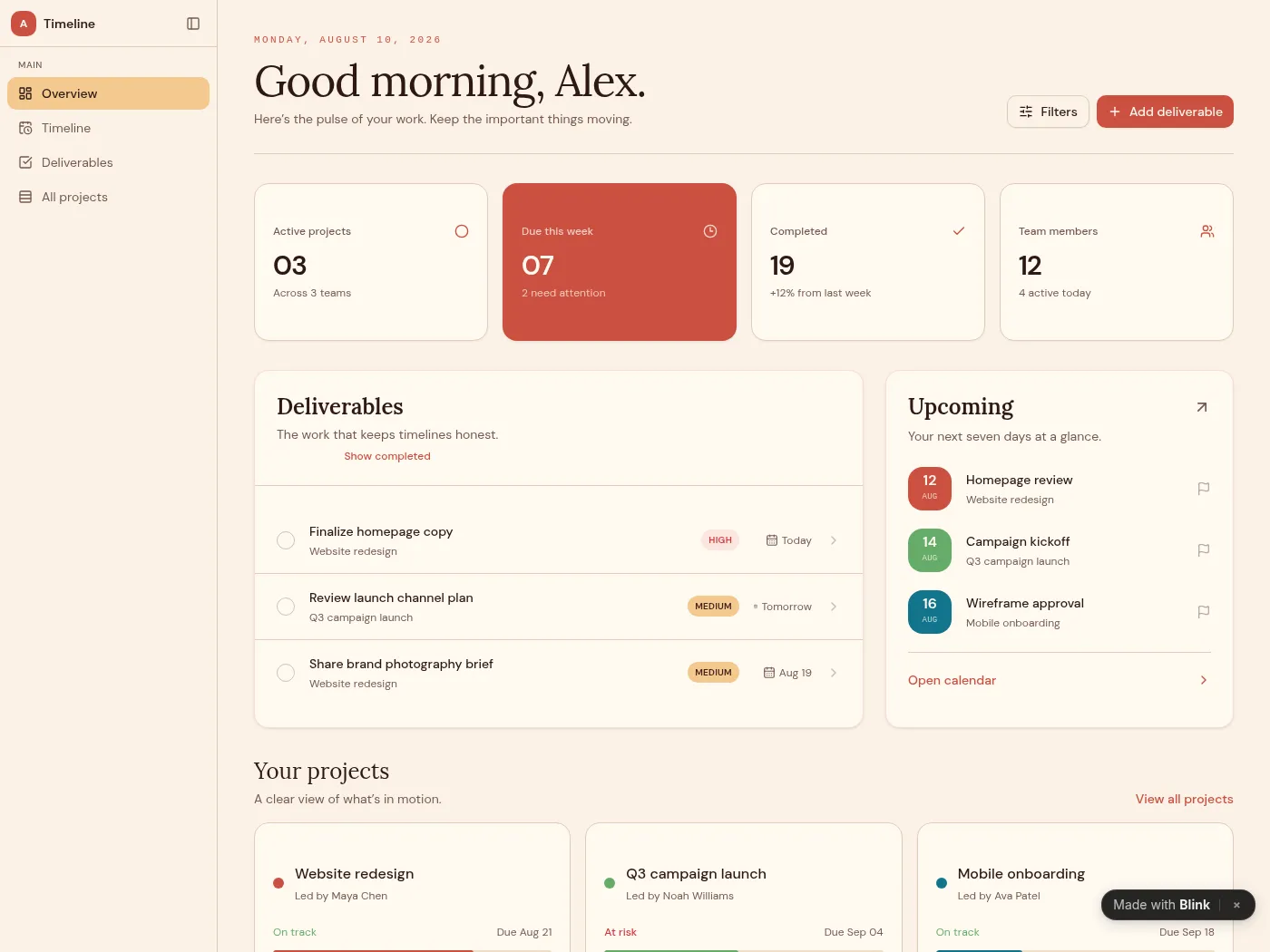 Timeline Tracker