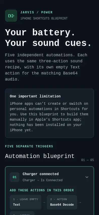 JARVIS Battery Automator