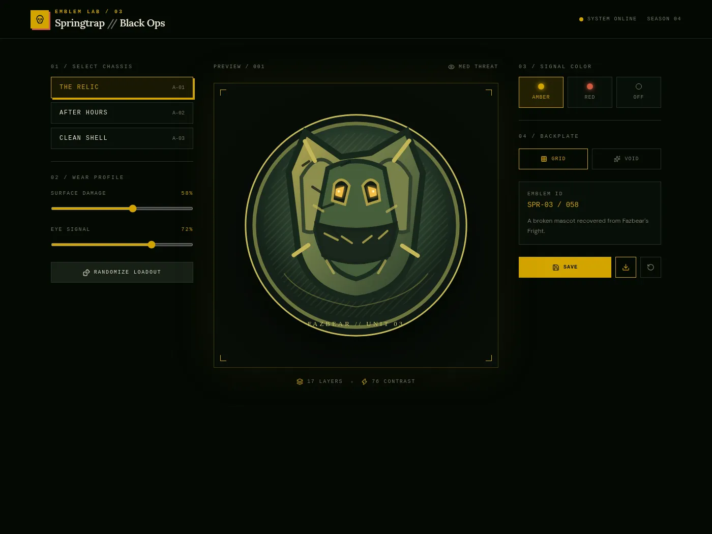 Springtrap Emblem Creator