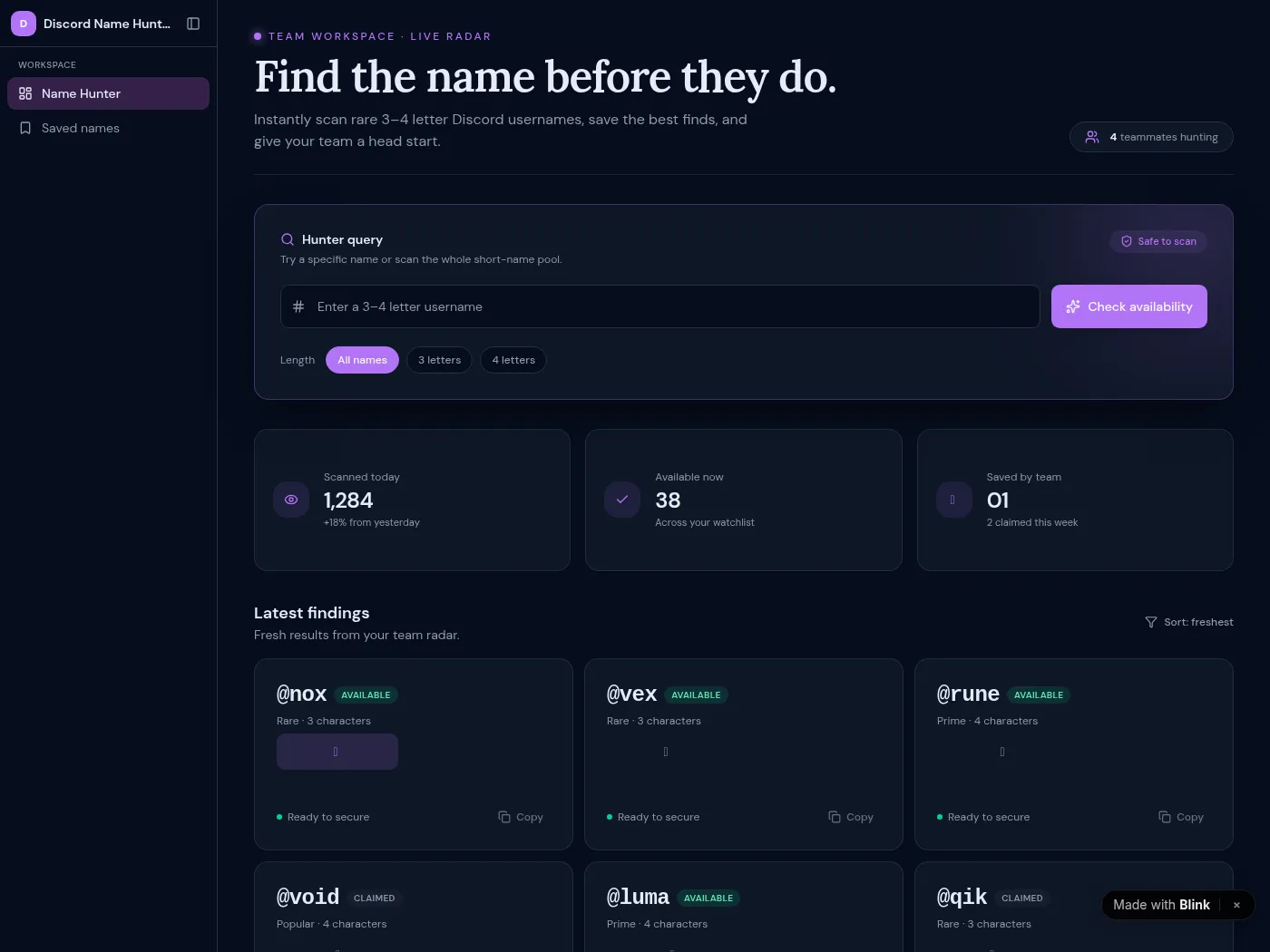 Discord Name Hunter