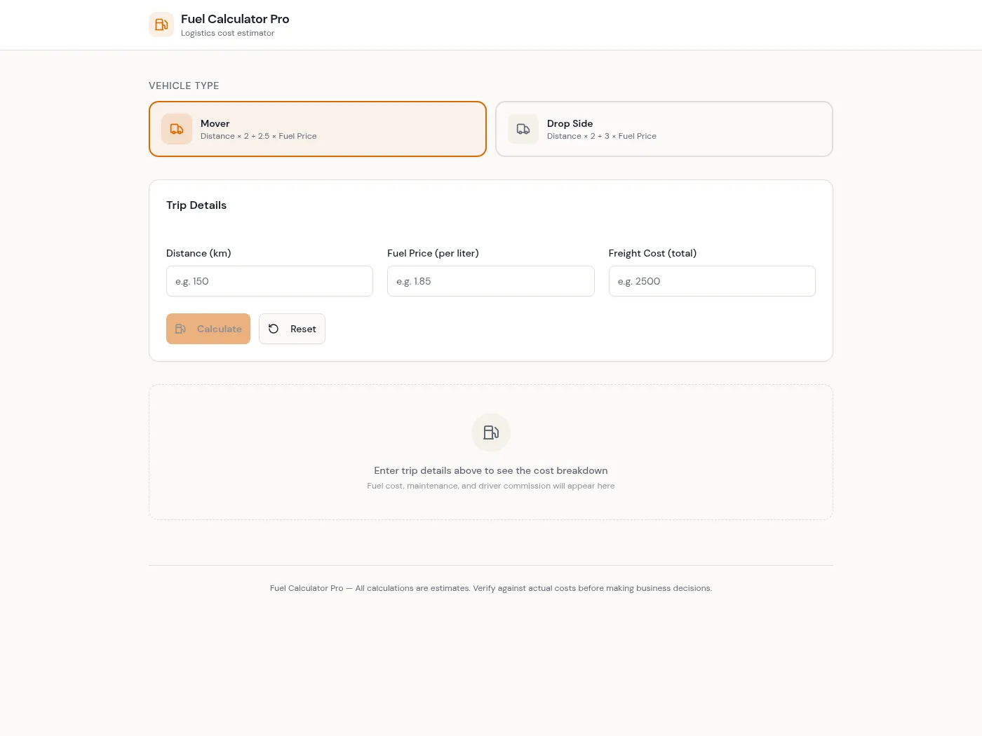 Fuel Calculator Pro