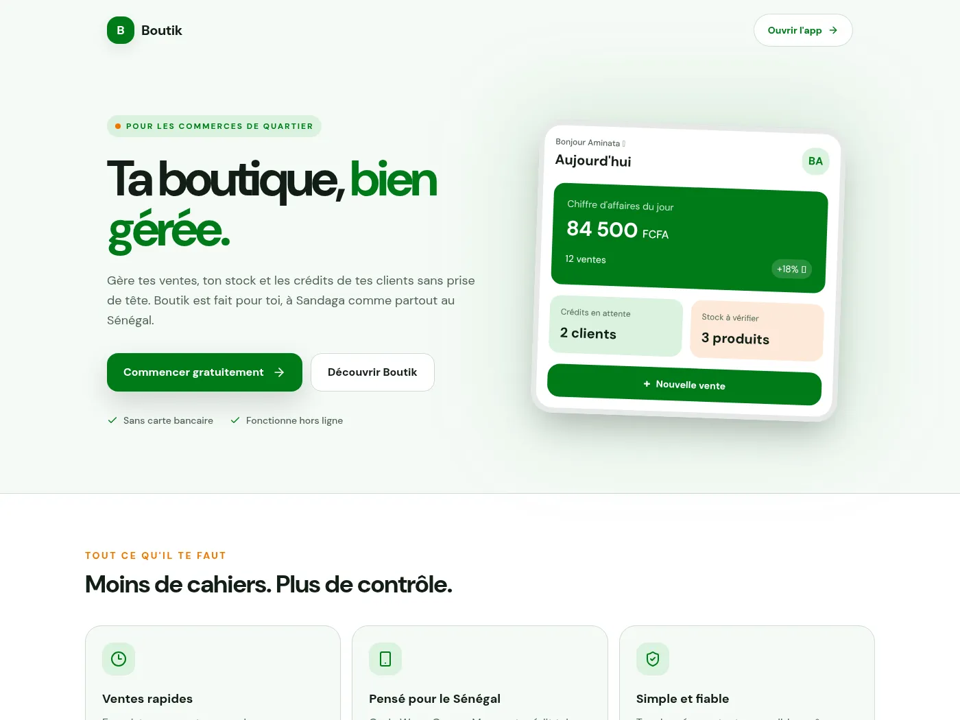 Boutik PWA Gérance