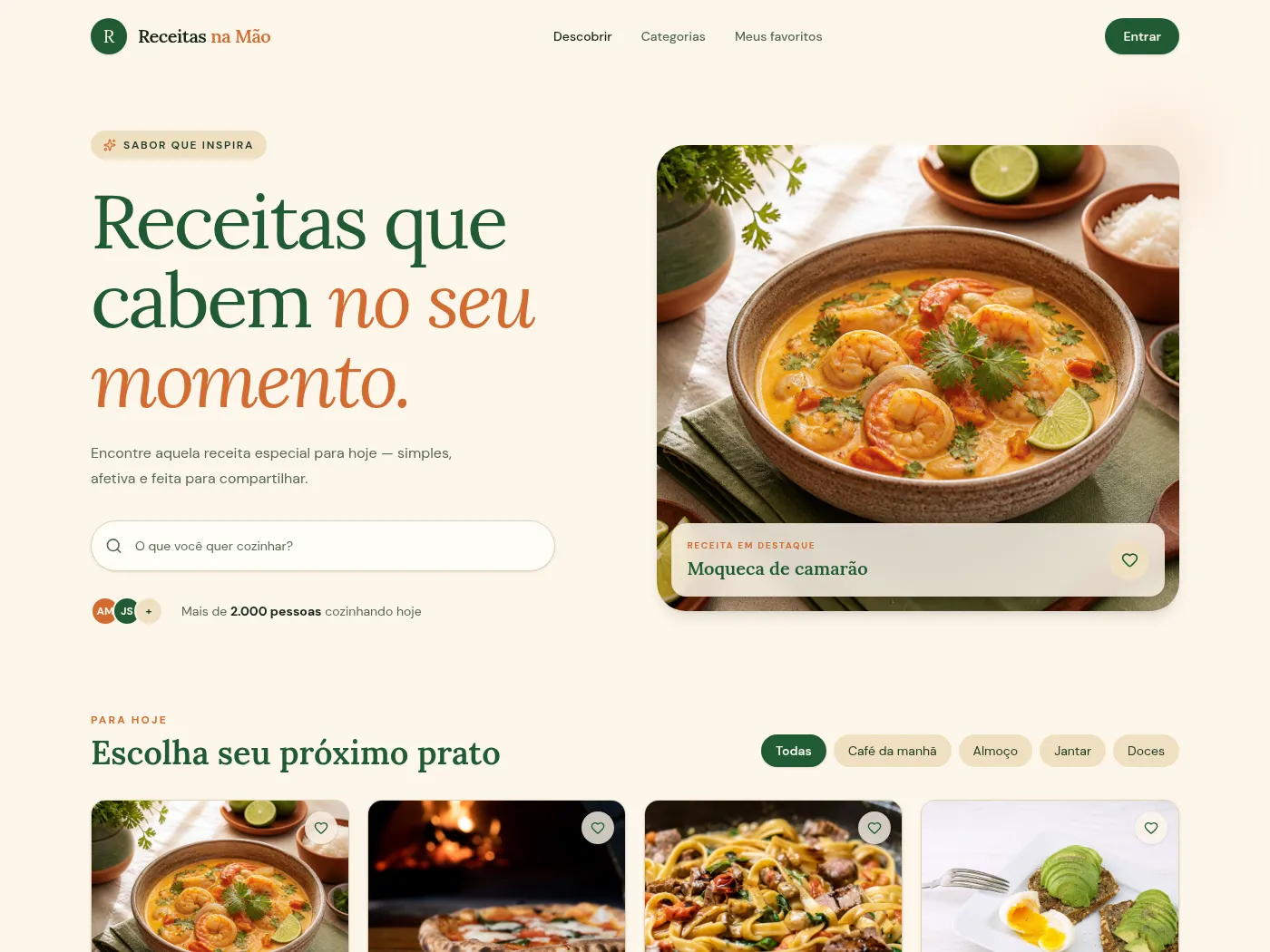 Receitas na Mão