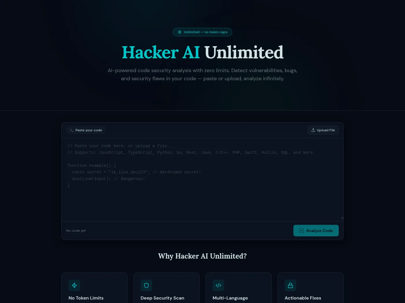 Hacker AI Unlimited