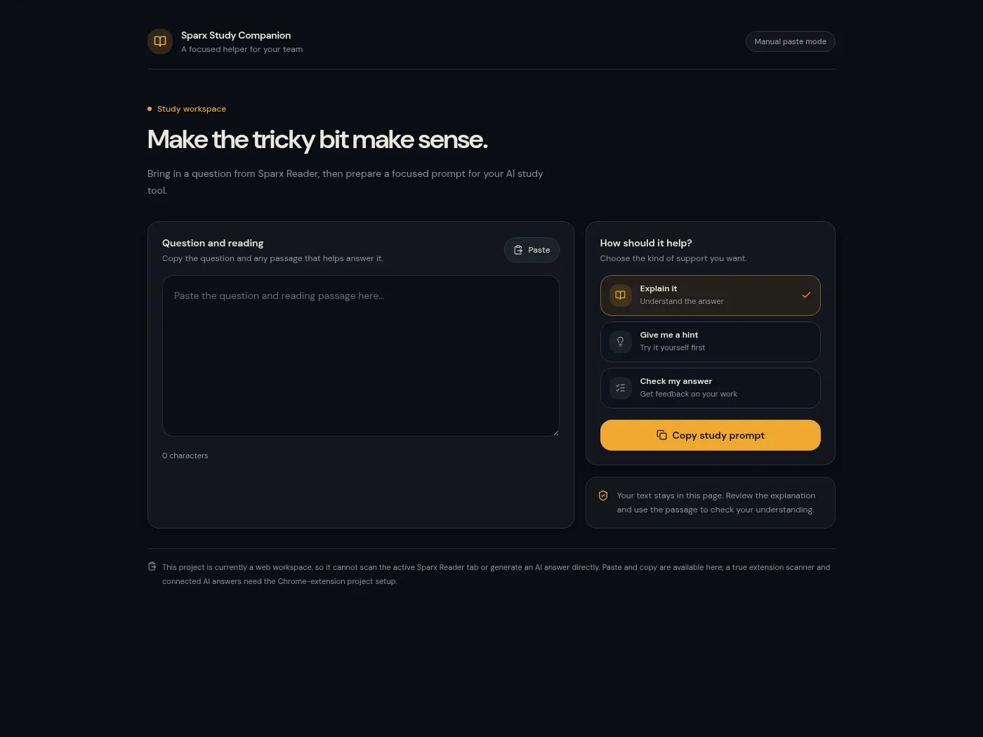 Sparx Study AI Assistant