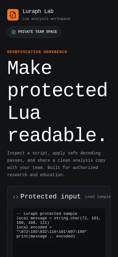 Luraph Deobfuscator Mobile