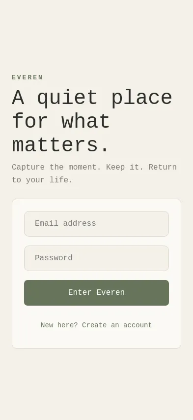 Everen — Private Memory App