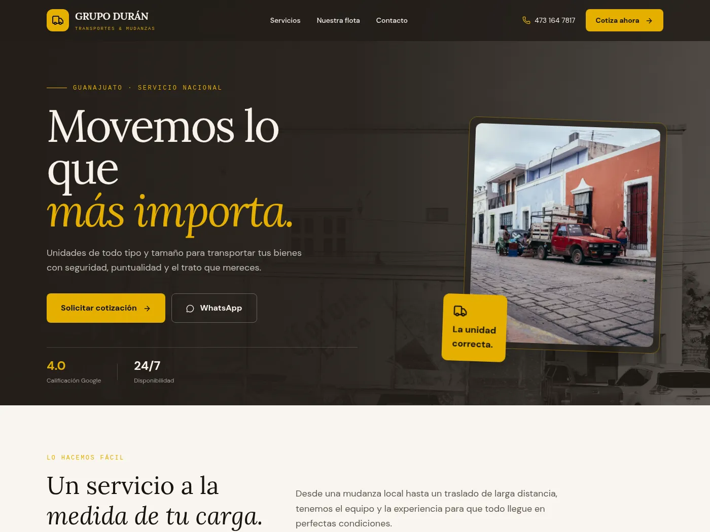 Grupo Durán Movers Web