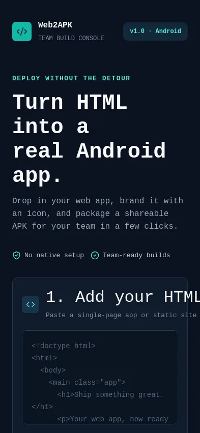 Web2APK Builder