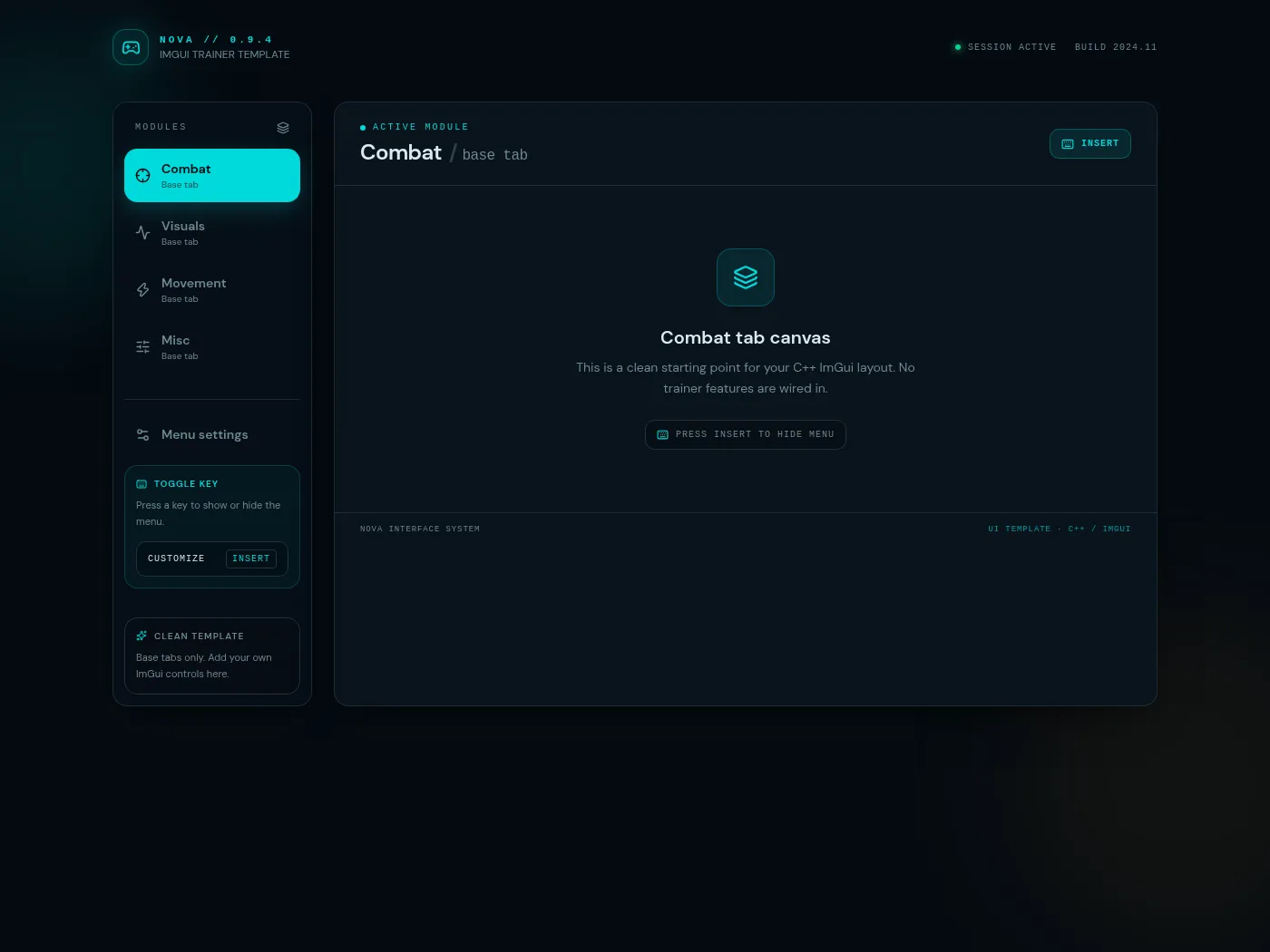 Spiffy ImGui Trainer UI