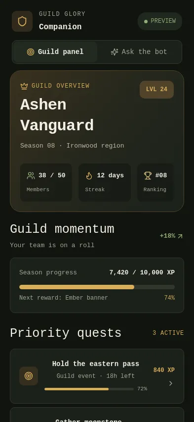 Guild Glory Companion