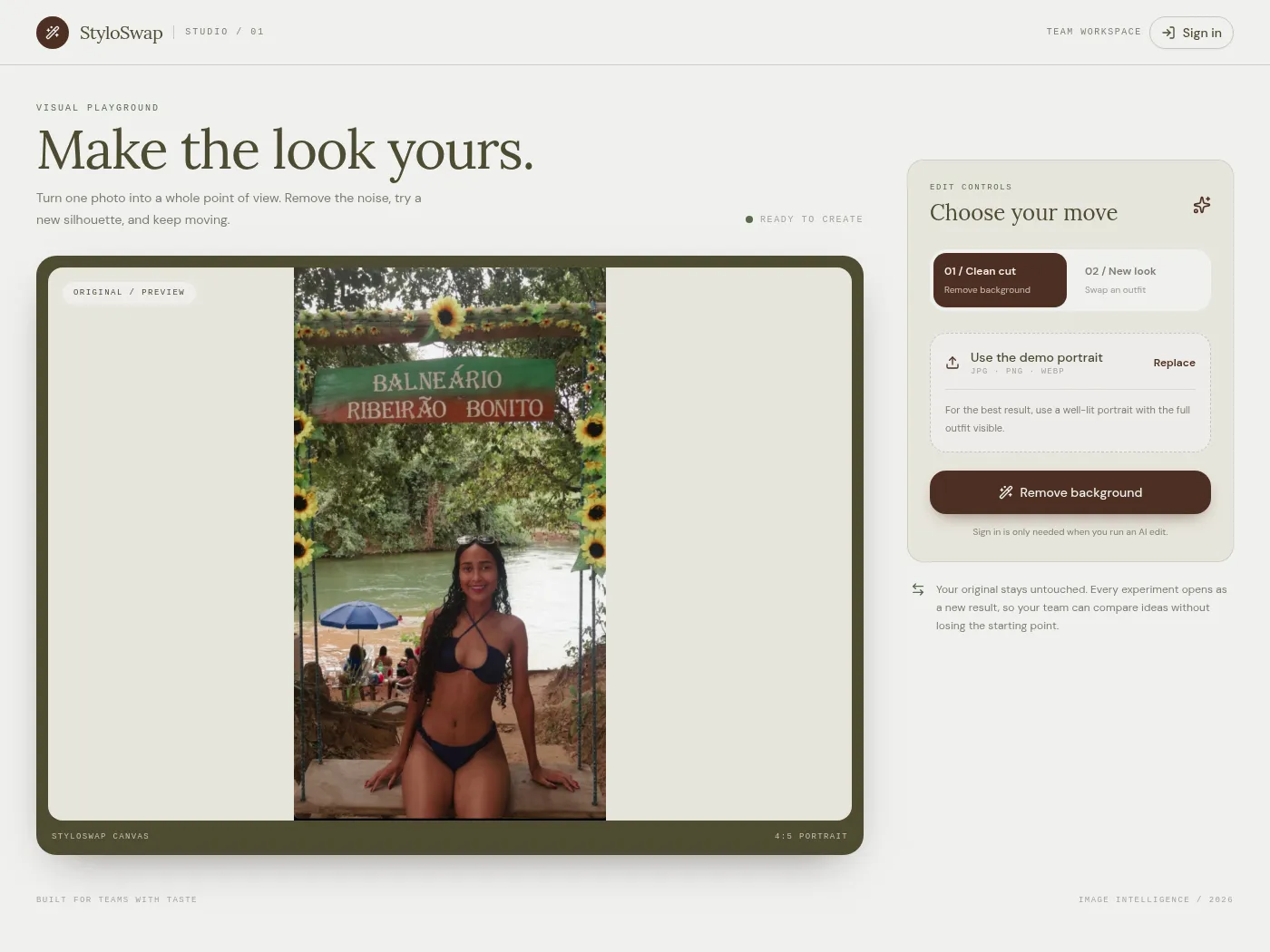 StyloSwap AI Editor