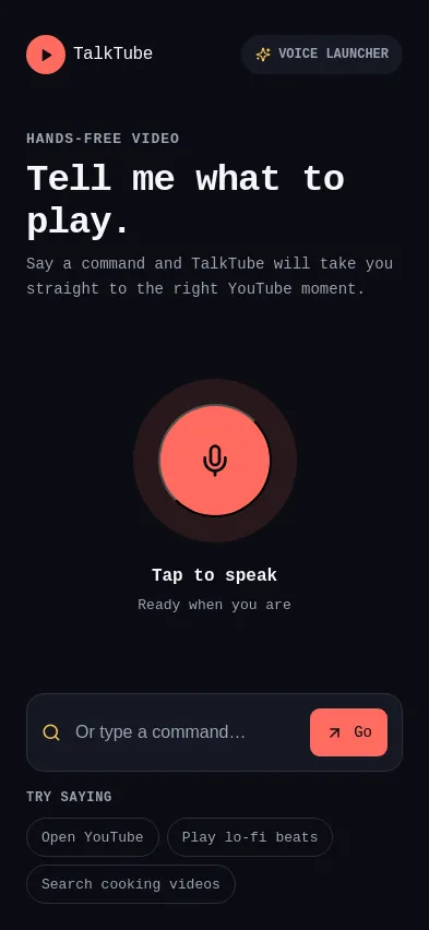 TalkTube Voice Launcher