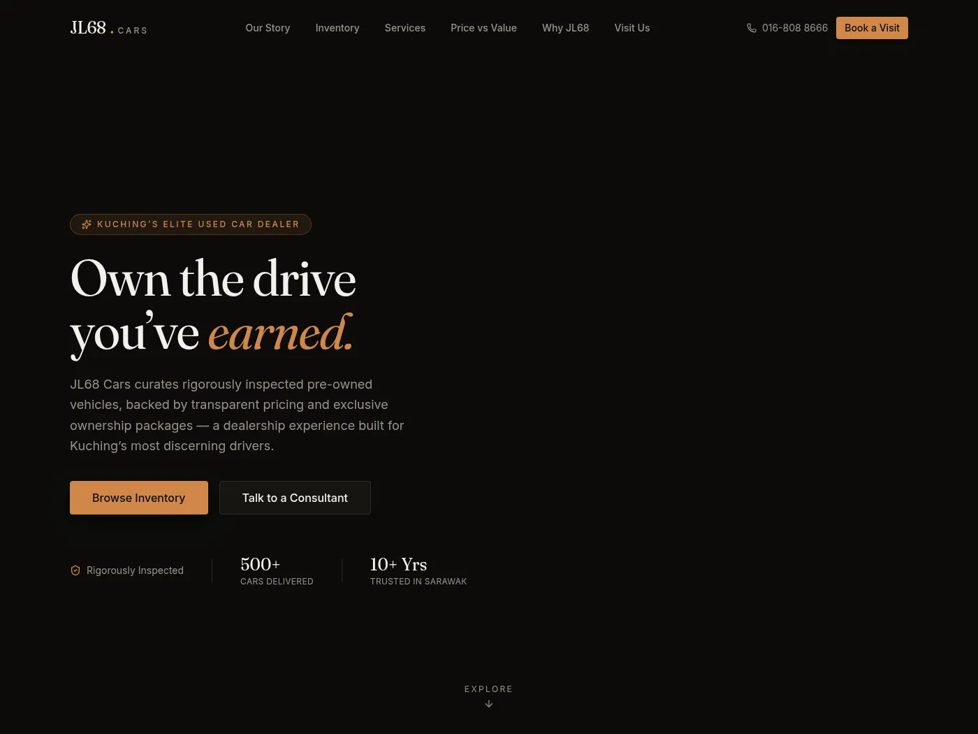 JL68 Cars Elite Webpage