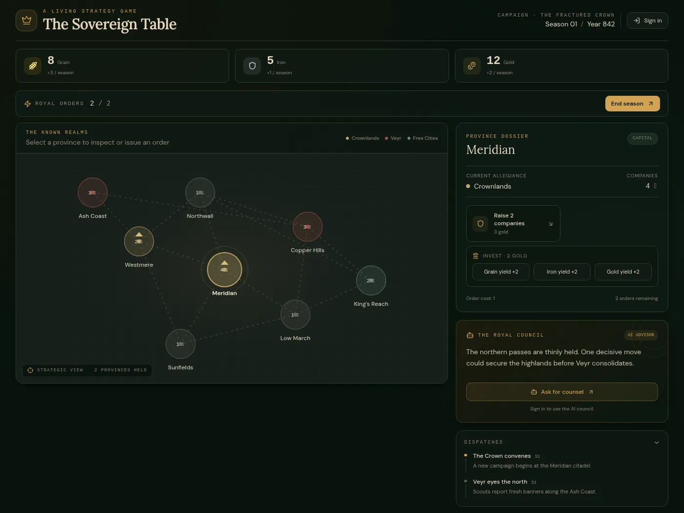 Strategic AI Conquest