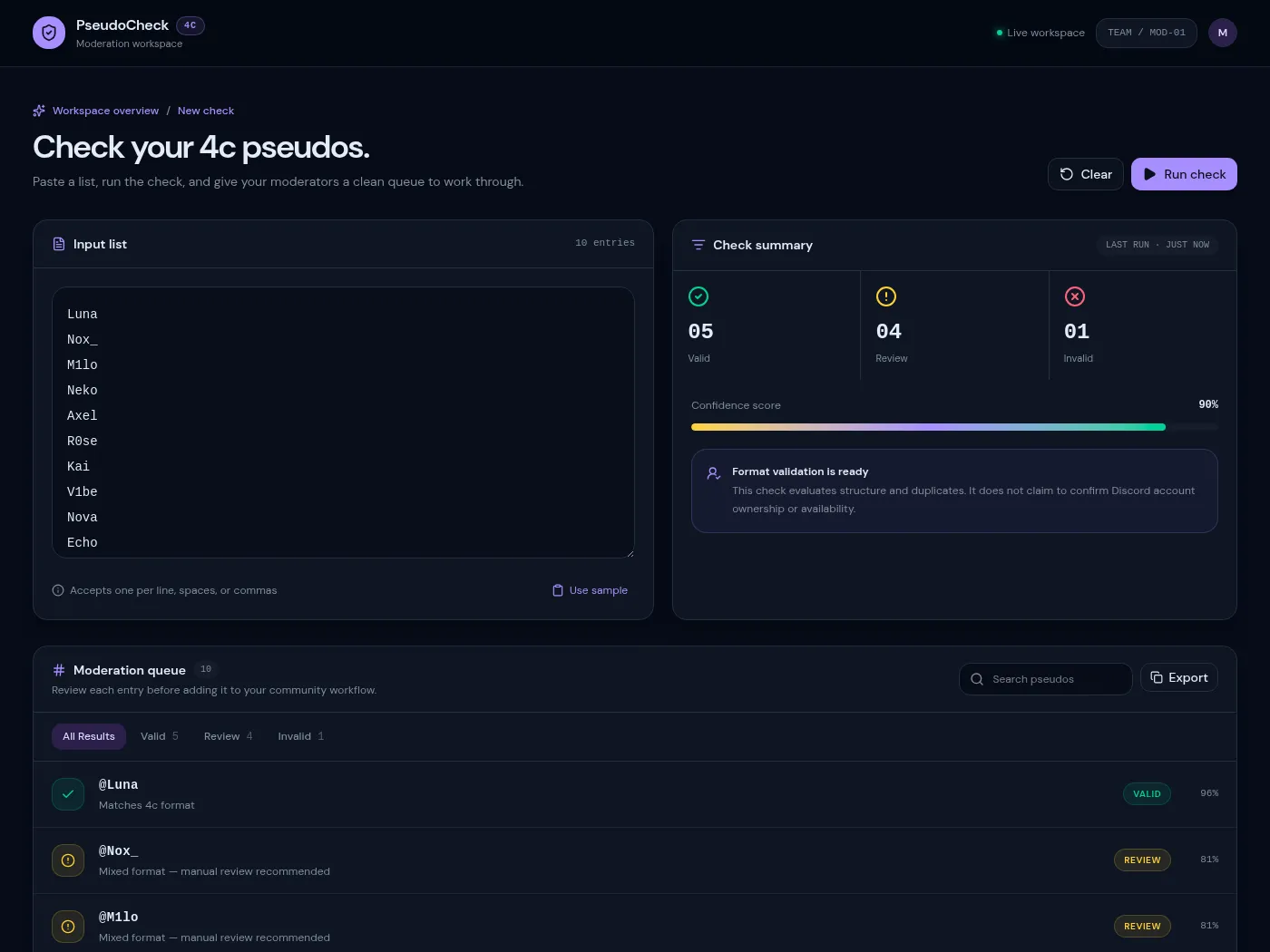 Discord Pseudo Checker