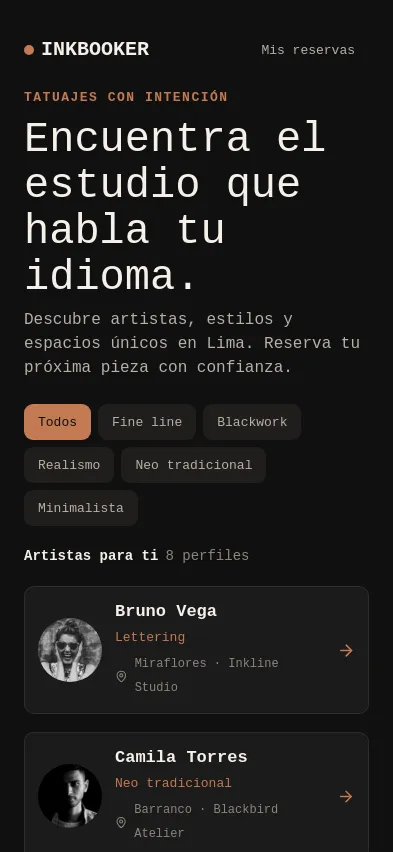 InkBooker App