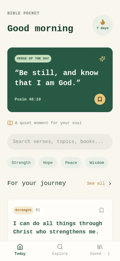 Bible Pocket App