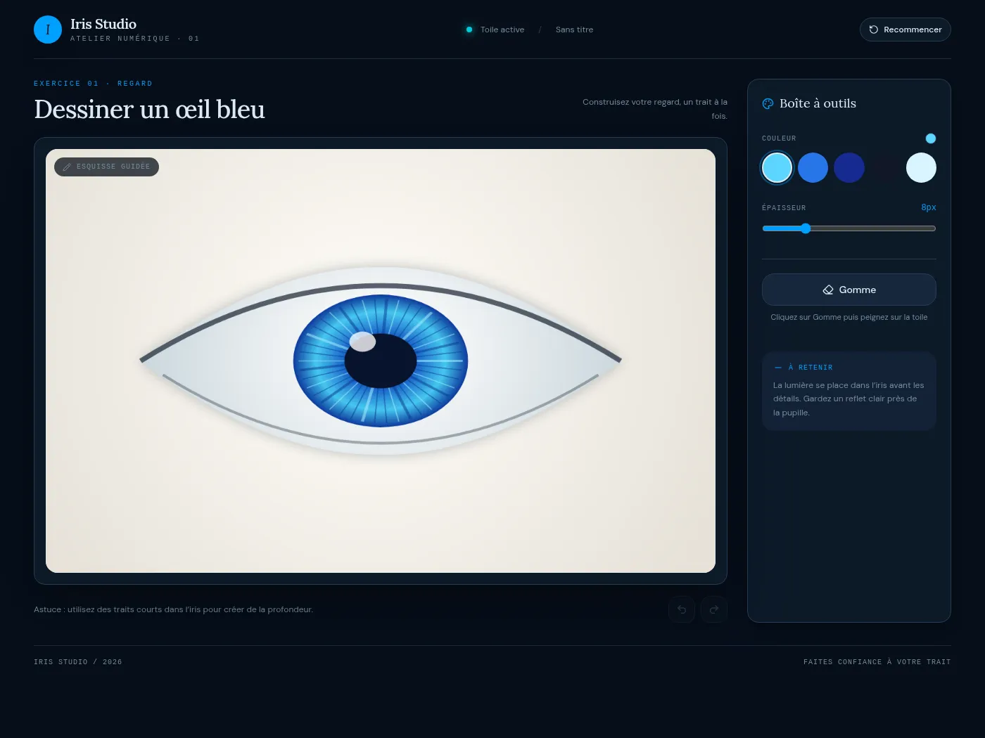 Blue Eye Drawing App