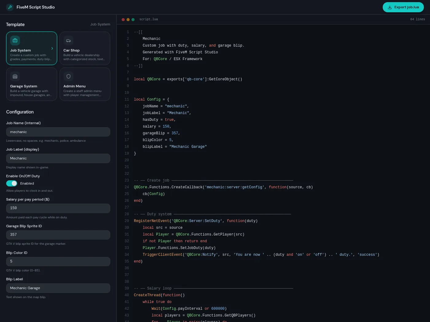 FiveM Script Studio