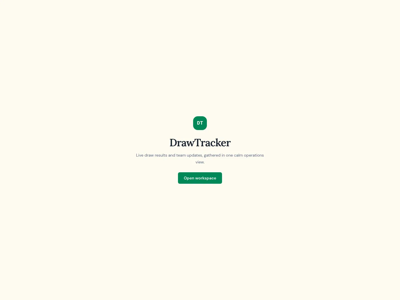 DrawTracker Dashboard
