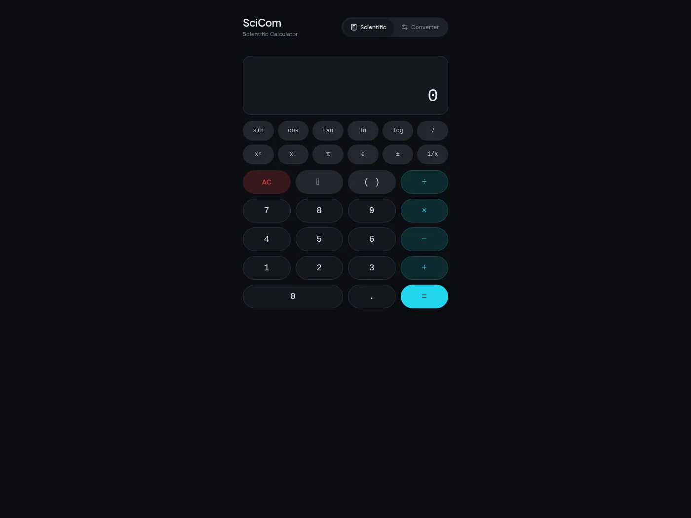 SciCom Calculator