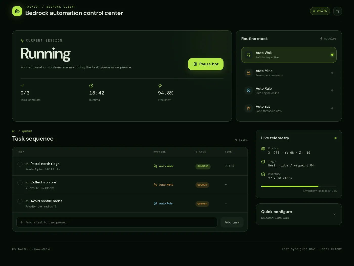 TaskBot Automation Client