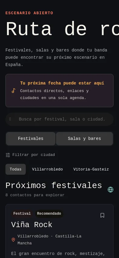 Festivales Rock España App