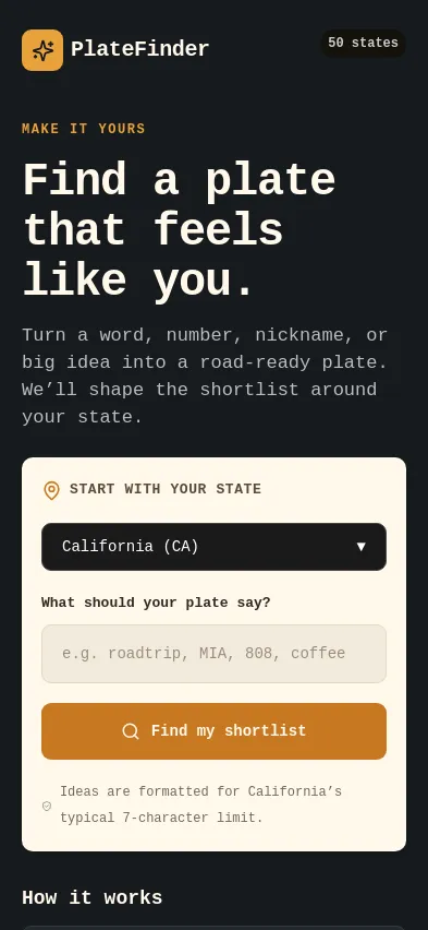 PlateFinder Mobile