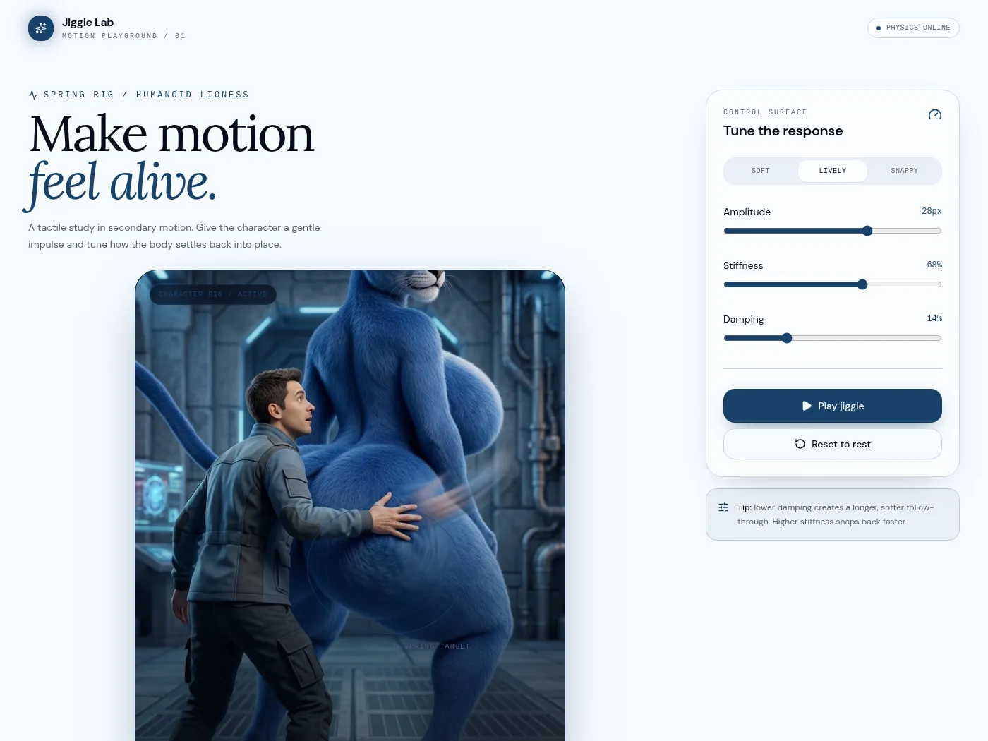 Jiggle Physics Demo