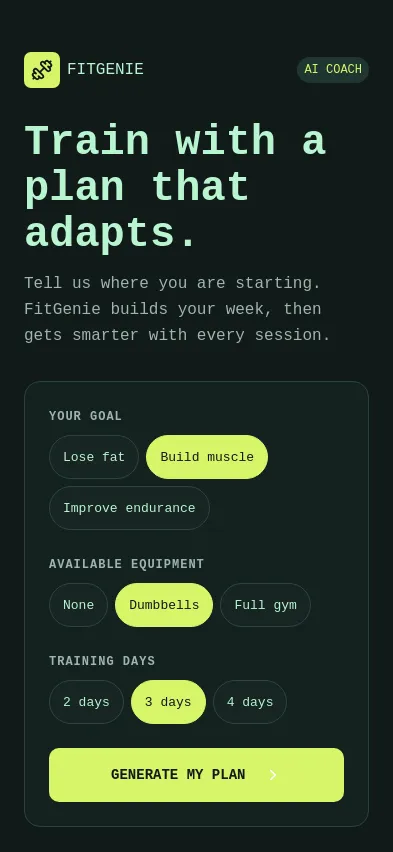 FitGenie AI Coach