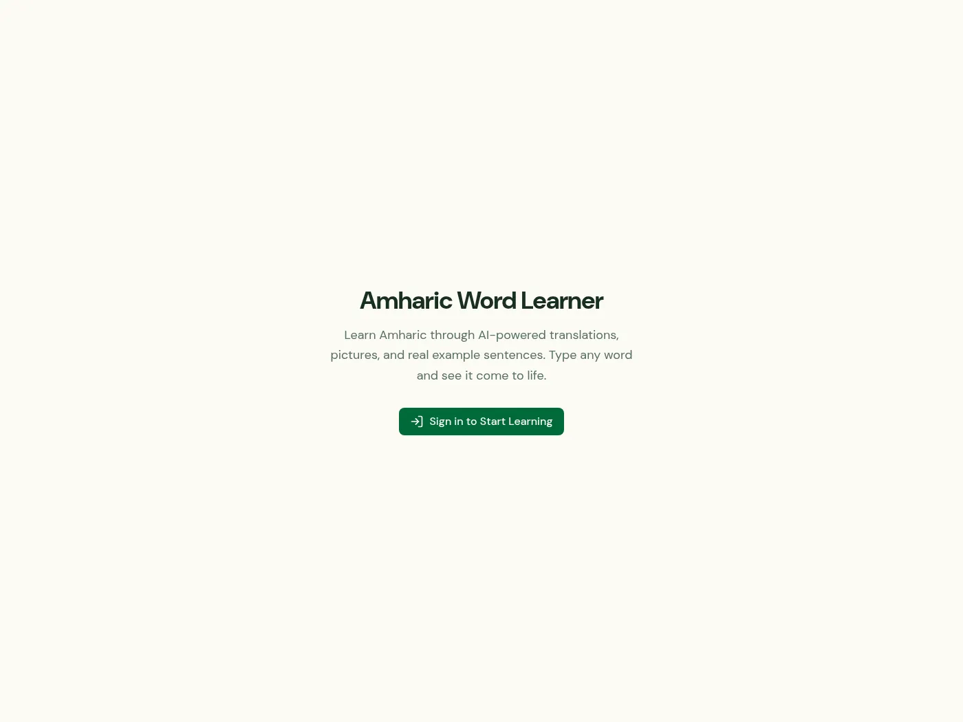 Amharic Word Learner