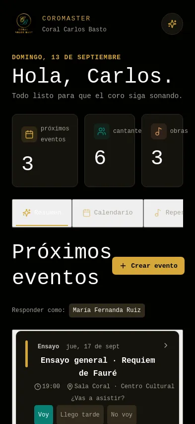 CoroMaster App