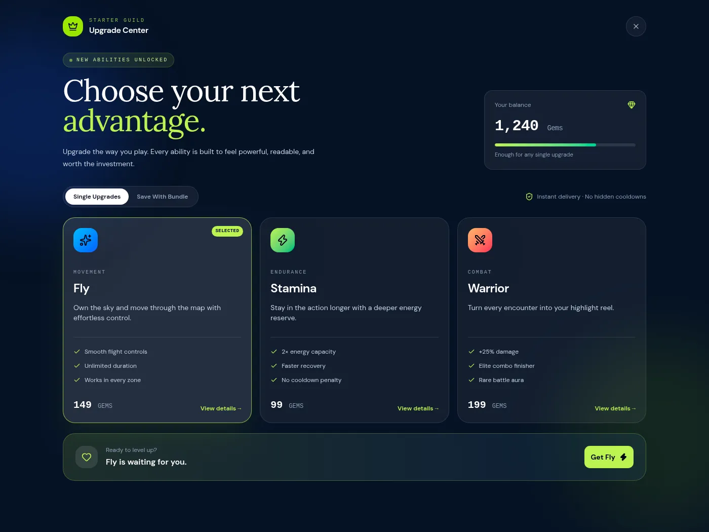Upgrade Guru UI