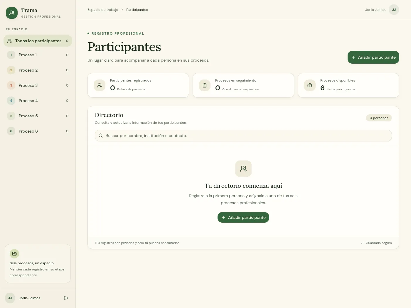 Process Participant Tracker