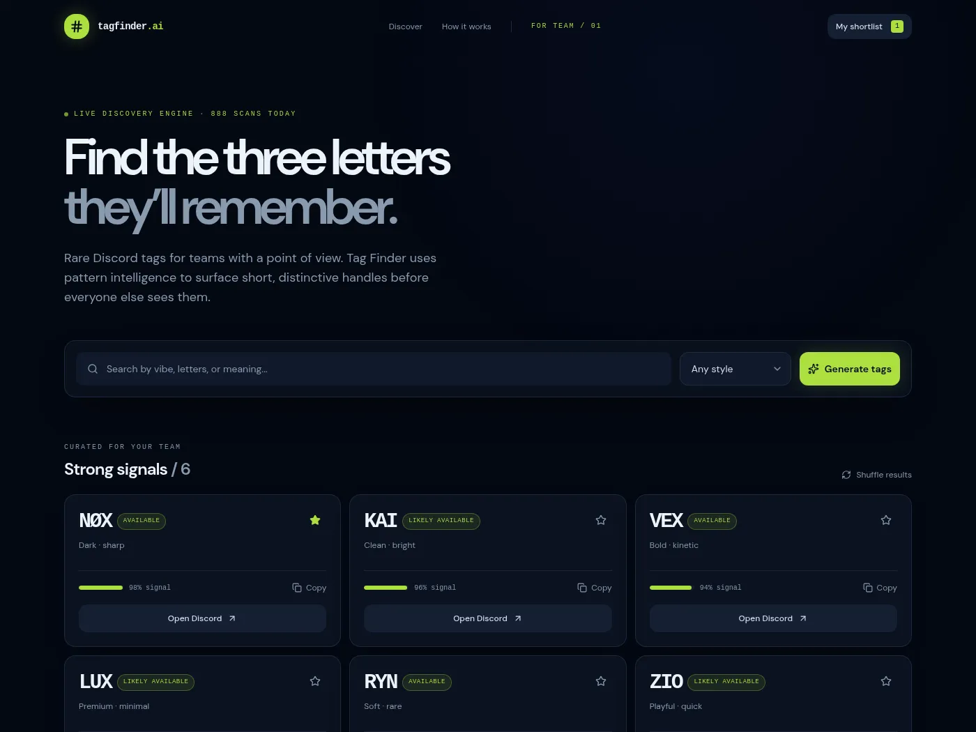 Discord Tag Finder AI