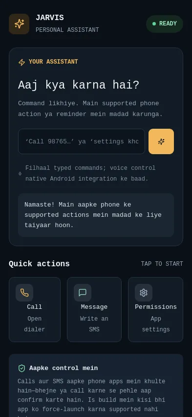 Jarvis AI Phone Assistant