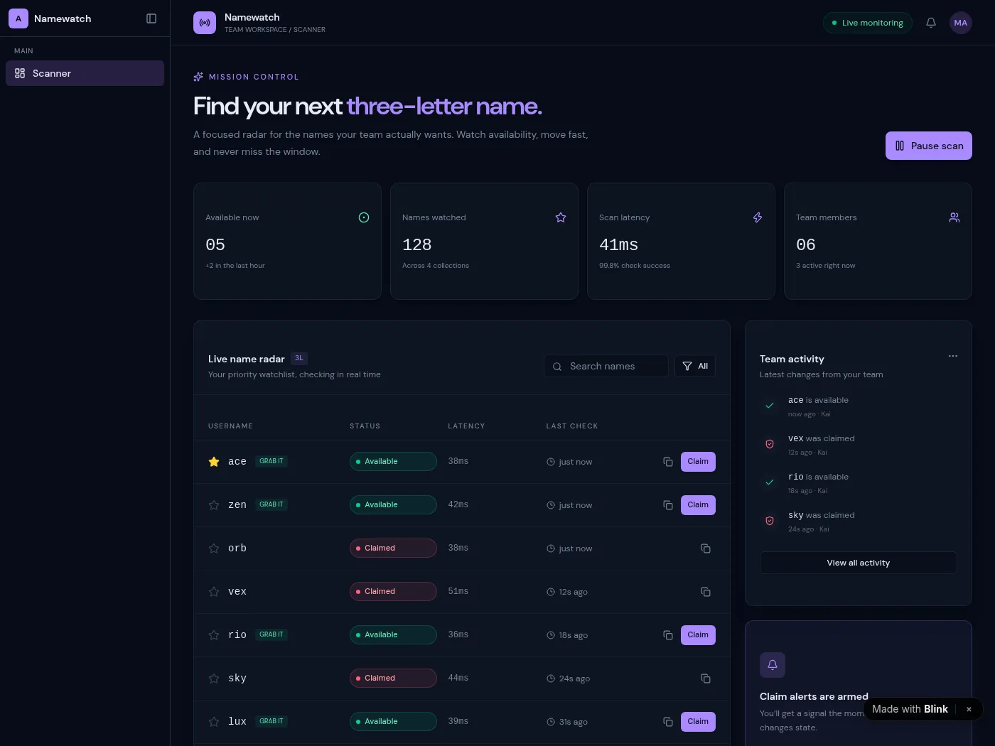 Discord Name Scanner