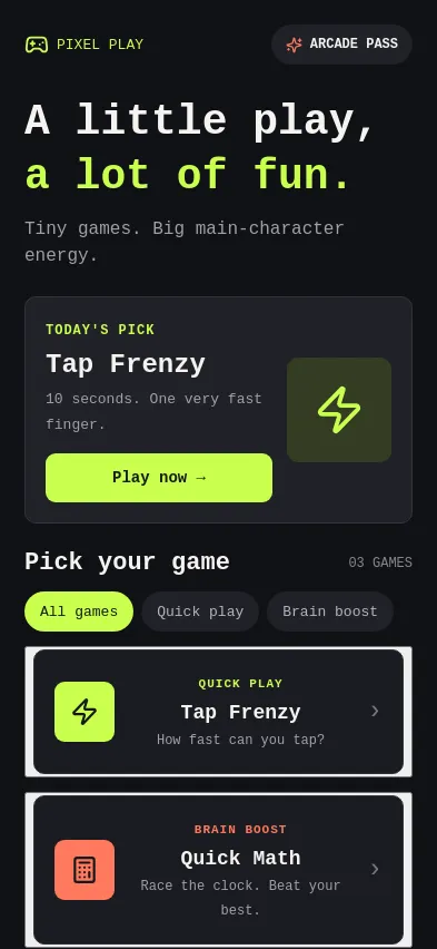 Mobile Game Hub